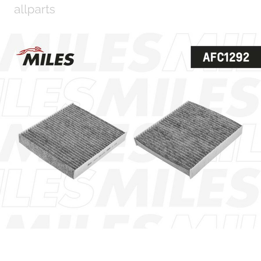 MILES AFC1292 Фильтр салона AUDI A3/SKODA OCTAVIA/VW GOLF 12- угольный