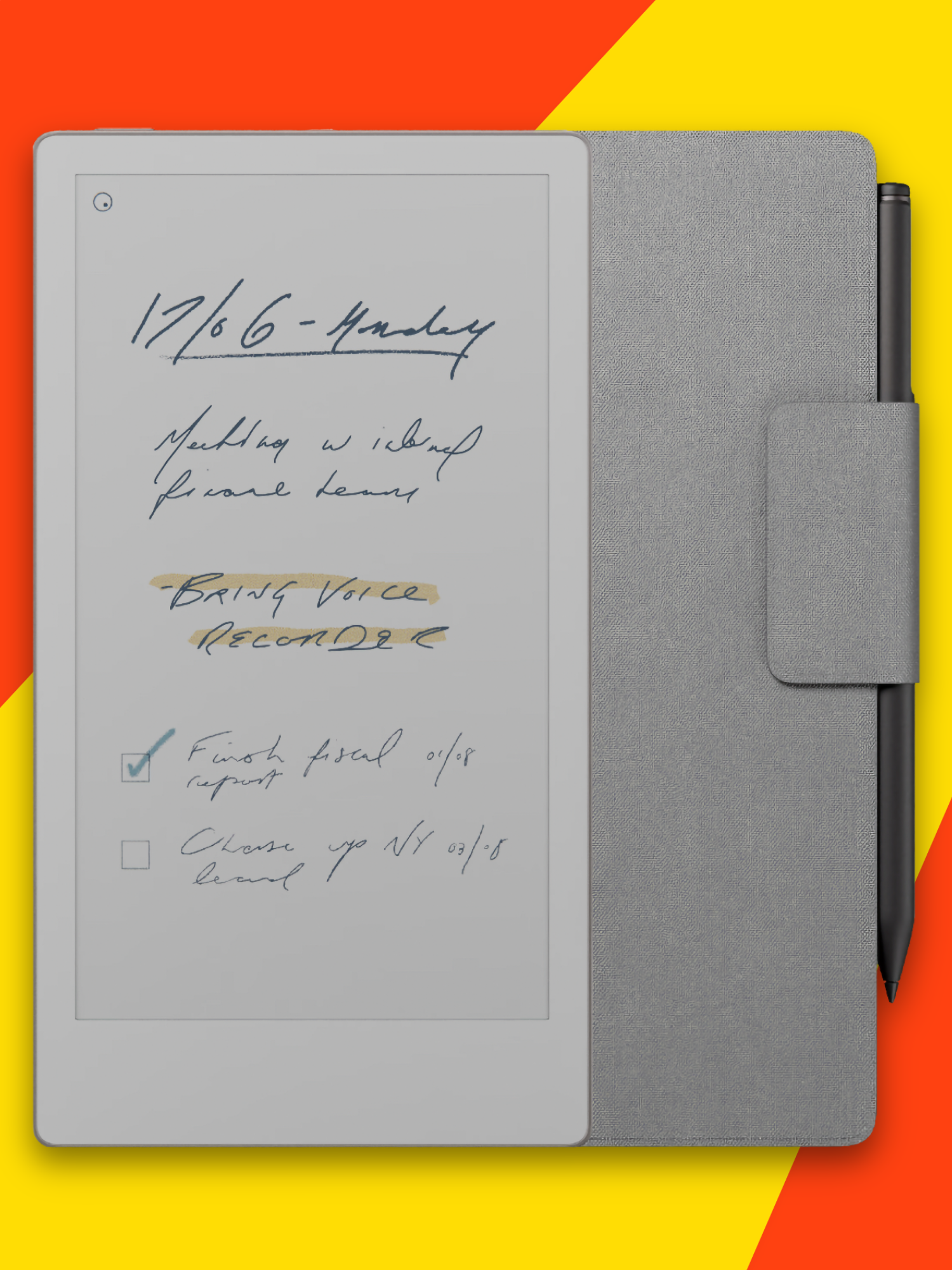 Графический планшет reMarkable Paper Pro Move 7.3", + стилус Marker Plus + чехол Polymer Weave Book Folio (Gray)