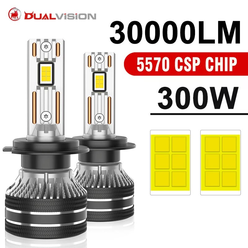 Светодиодные лампы H7 Dualvision 30000LM 6000K