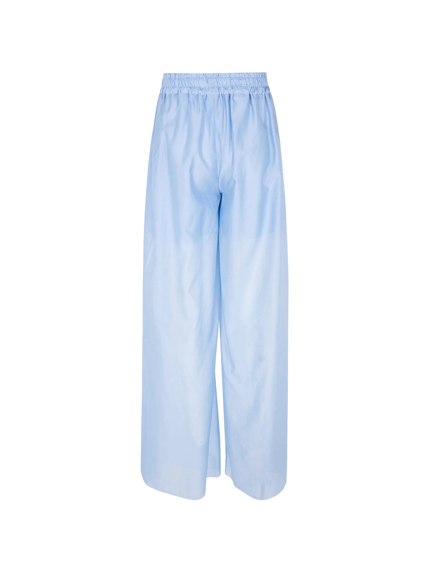 Брюки палаццо DRHOPE Elasticated-waist palazzo pants, размер 40, Синий принт — фото 1