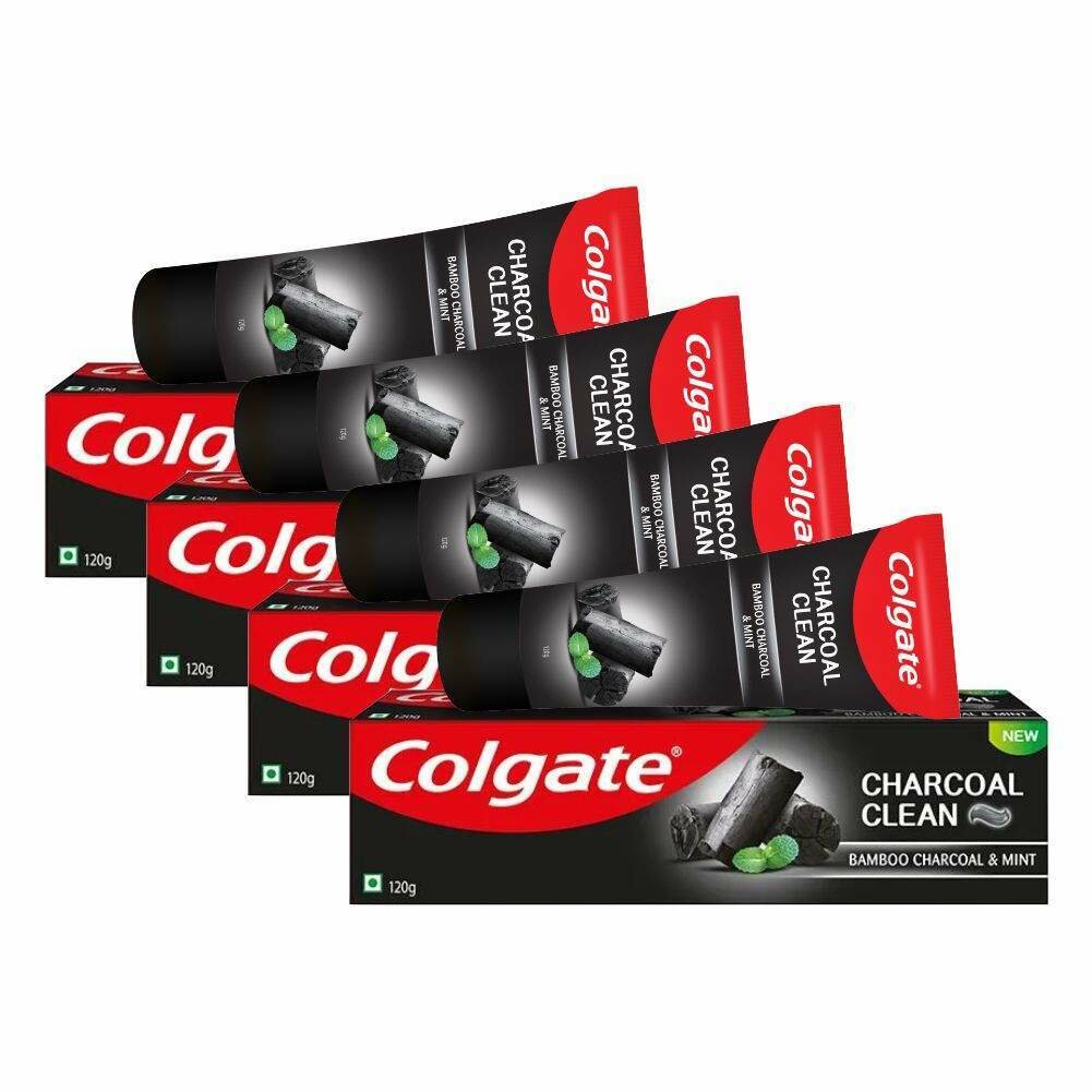 Зубная паста Colgate Бамбуковый уголь с мятой для отбеливания зубов и свежести дыхания, 4х120г
