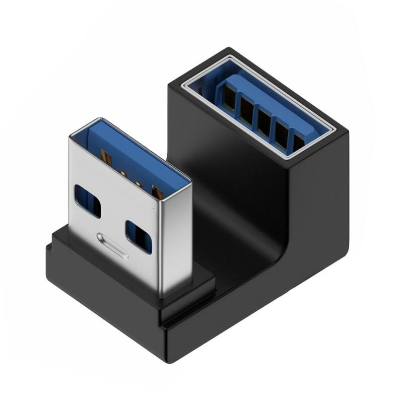 USB 3.0 переходник «мама-папа» под прямым углом, U-образная передняя часть