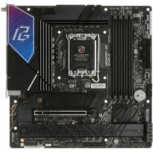 Материнская плата ASRock B860M Lightning WiFi - LGA 1851, Intel B860, 4xDDR5-5600 МГц, 1xPCI-Ex16, 4xM.2, Micro-ATX