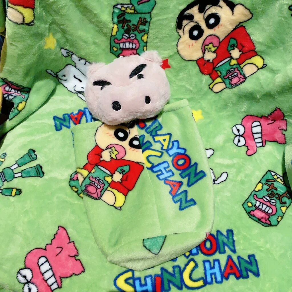 Маленькое одеяло Crayon Shin-chan для офиса, многофункциональное одеяло для кондиционирования воздуха, портативное