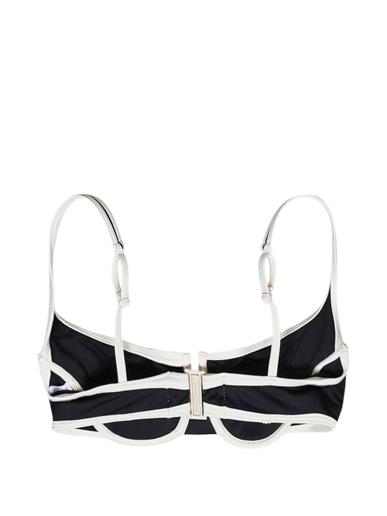 Купальник MC2 Saint Barth Contrasting-trim underwired bikini top, размер 46, черный/черный — фото 1