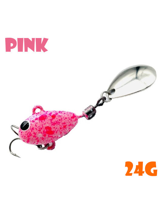 Блесна Тейл-Спиннер для рыбалки Uf-Studio Hurricane 24g #Pink