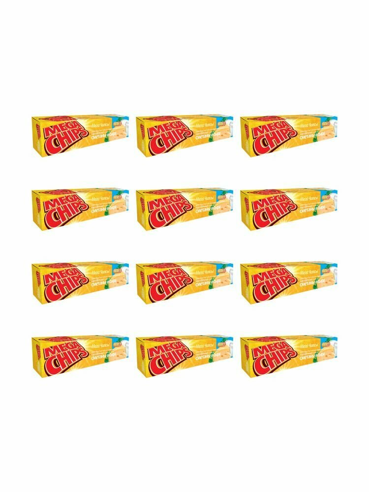 Mega Chips Чипсы-пластины картофельные с норвежским сыром, 100 г, 12 шт
