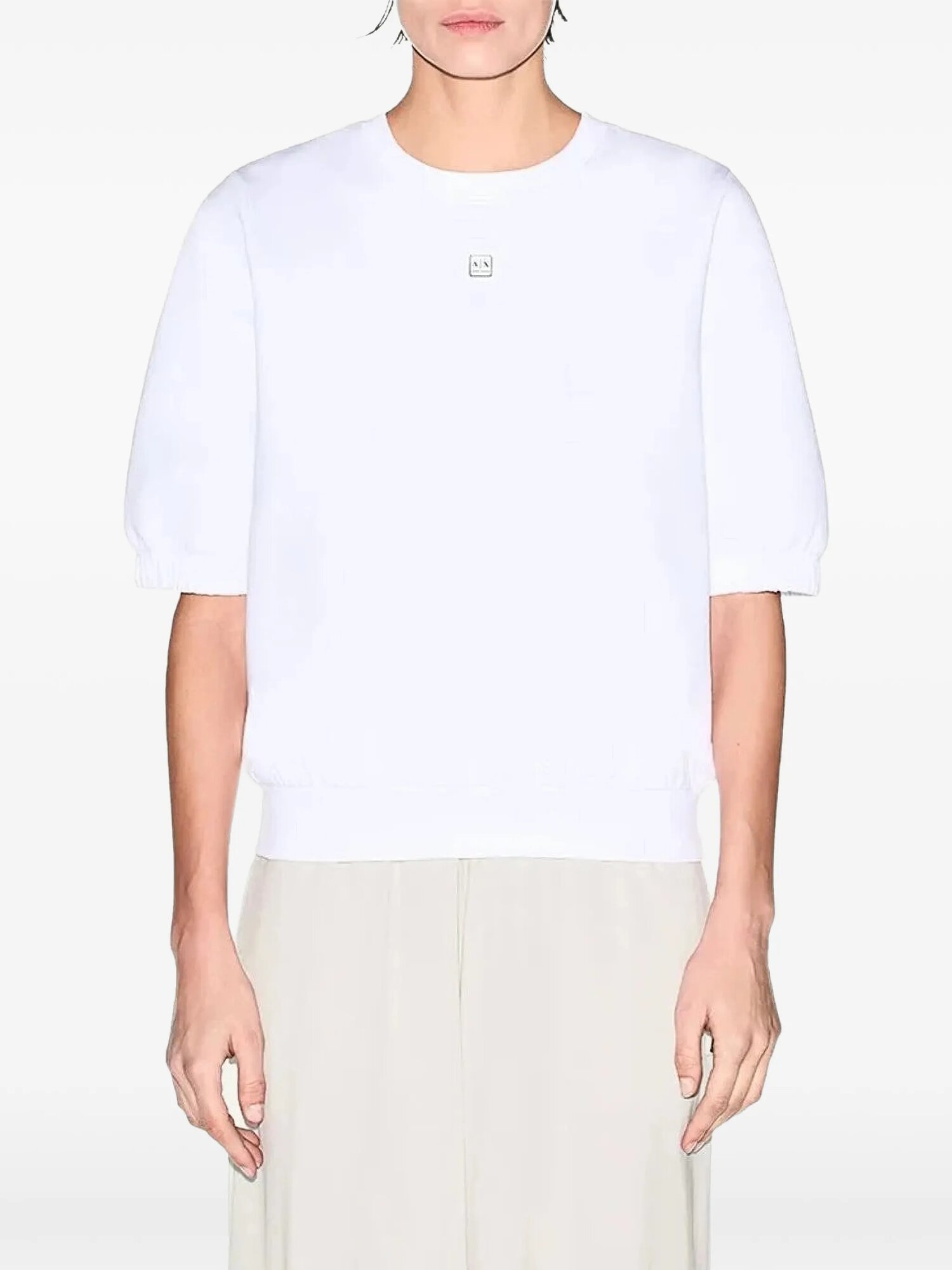 Толстовка Armani Exchange Logo-patch sweatshirt, размер 46, , white — фото 1