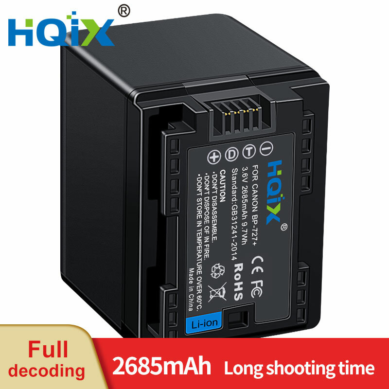 HQIX для Canon iVIS HF R82 VIXIA HF R30 R32 R600 R300 LEGRIA HF M56 M52 M500 M506 M50 камера BP-727 зарядное устройство Аккумулятор