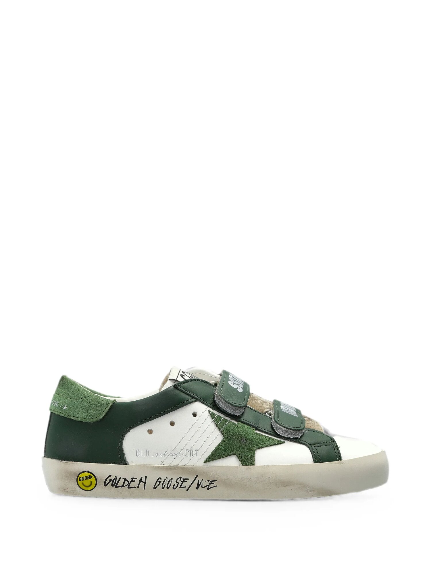 Кроссовки Golden Goose Star-patch touch-strap sneakers, размер 25, белый — фото 1