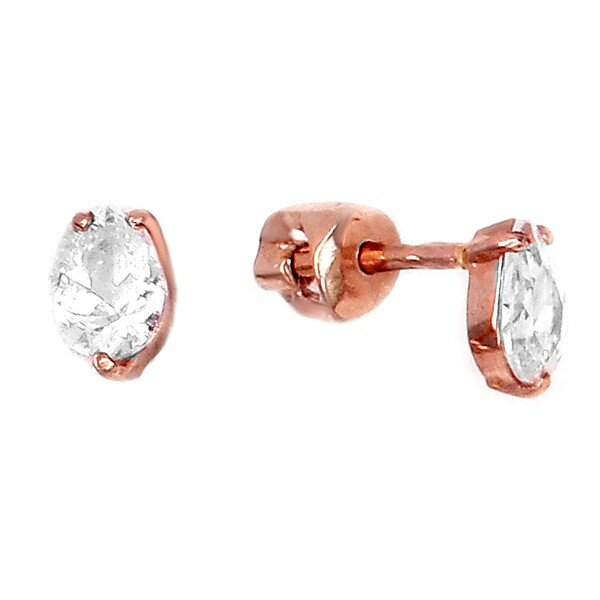 Серьги, красное золото, 585 проба, фианит