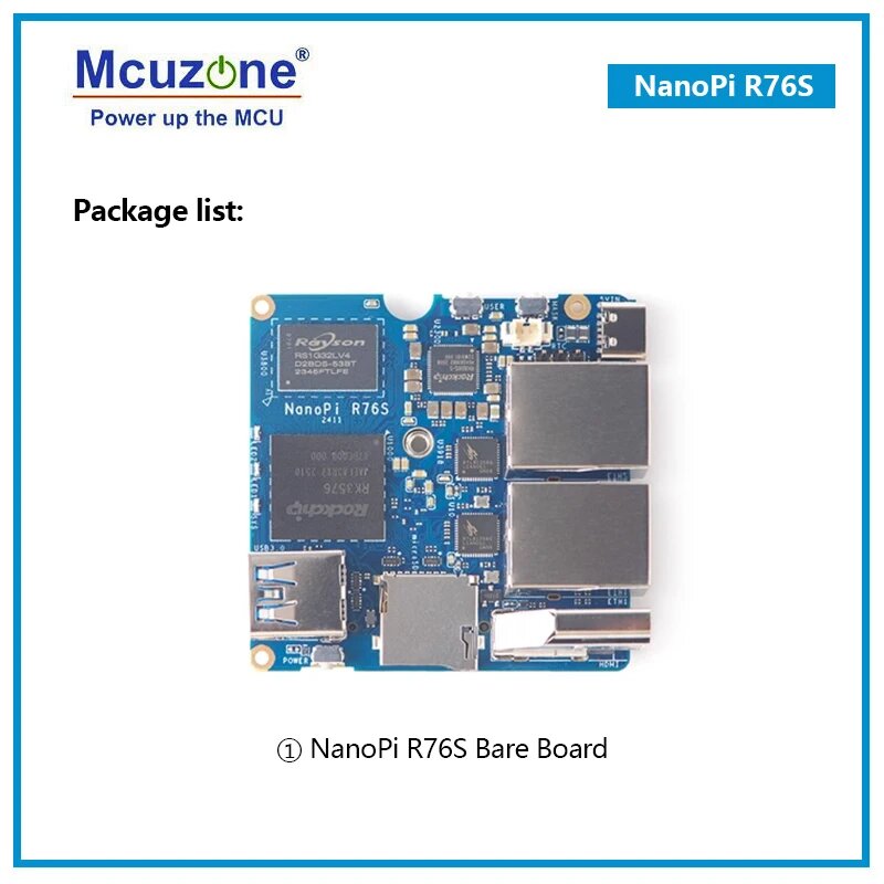 NanoPi R76S Bare Board, 4GB DDR, 64G eMMC