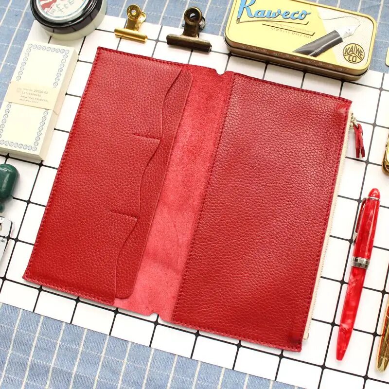 Чехол-органайзер Fromthenon Litchi Grain для блокнота Красный, Litchi Large Red
