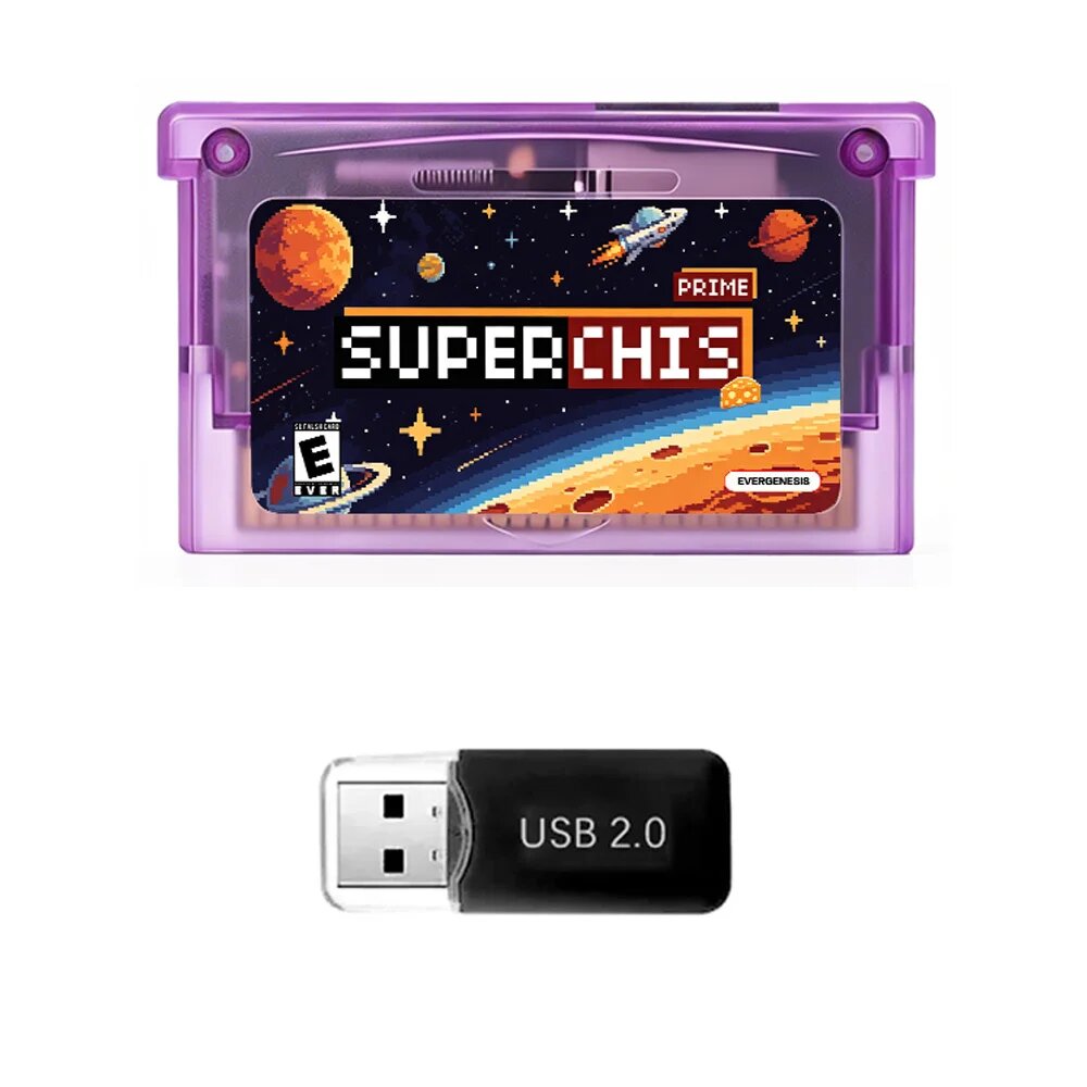 SuperChis Prime Game Chiscart для GBA/GBA SP/NDS/GB Player Purple No Card