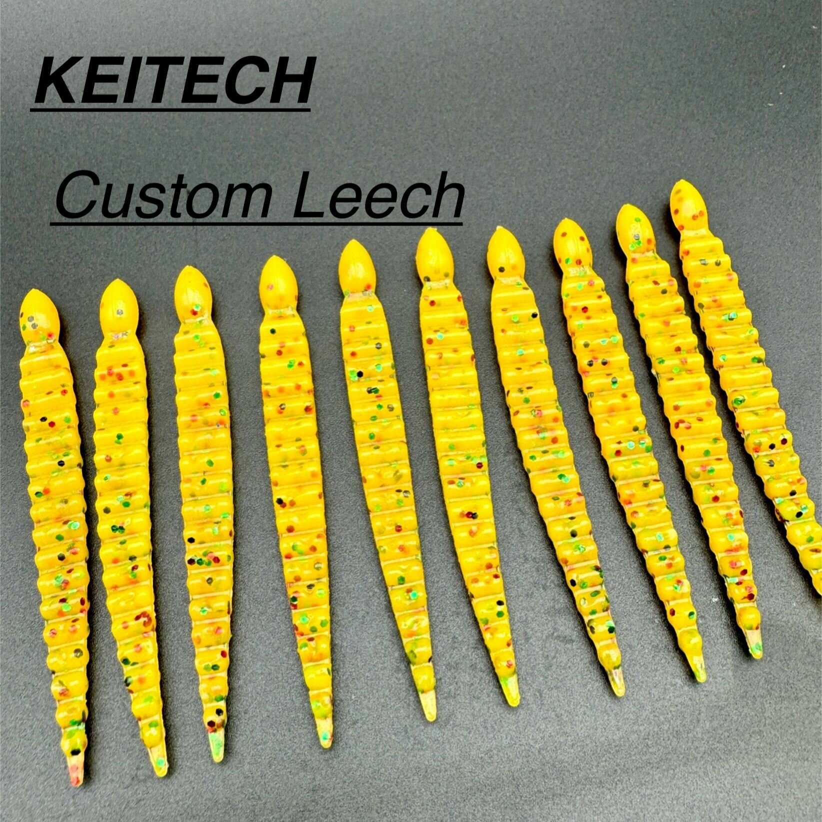 Силиконовая приманка KEITECH Custom Leech 8 см (упаковка - 10 шт) на окунь, щуку, судак