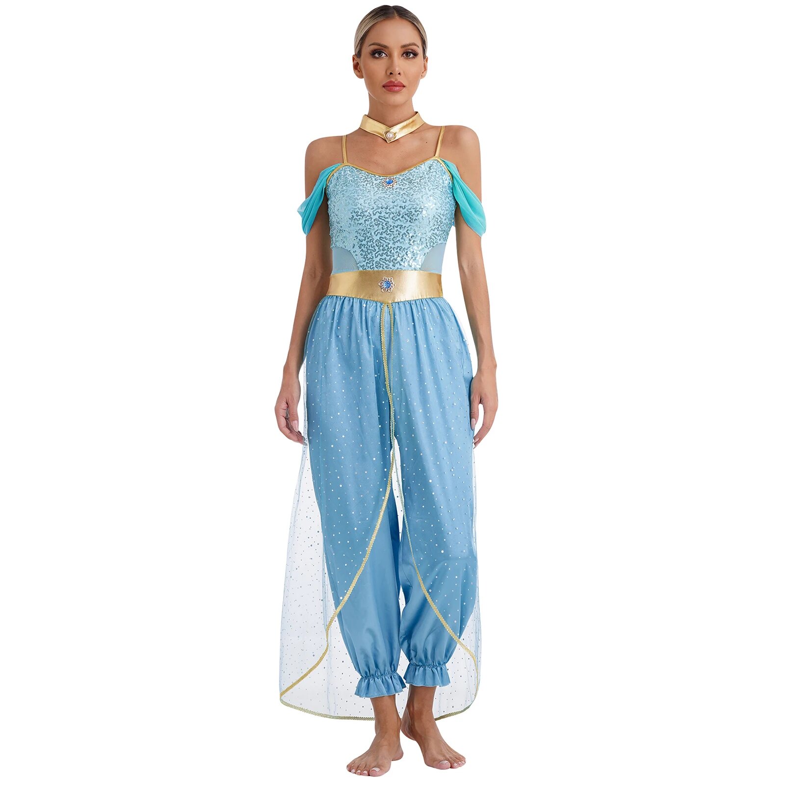 Костюм Jasmine, голубой, с воротником