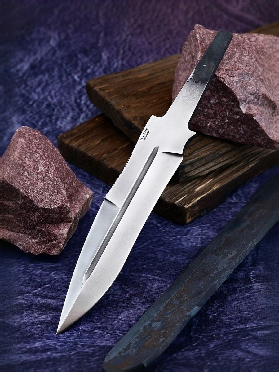 Клинок ARMADA KNIVES "Антитеррор", сталь 110x18, длина 160 мм — фото 1