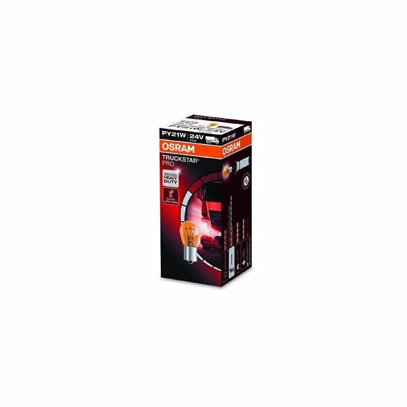 Лампа Osram TRUCKSTAR PRO (+100) PY21W (21W 24V BAU15s) 1шт.