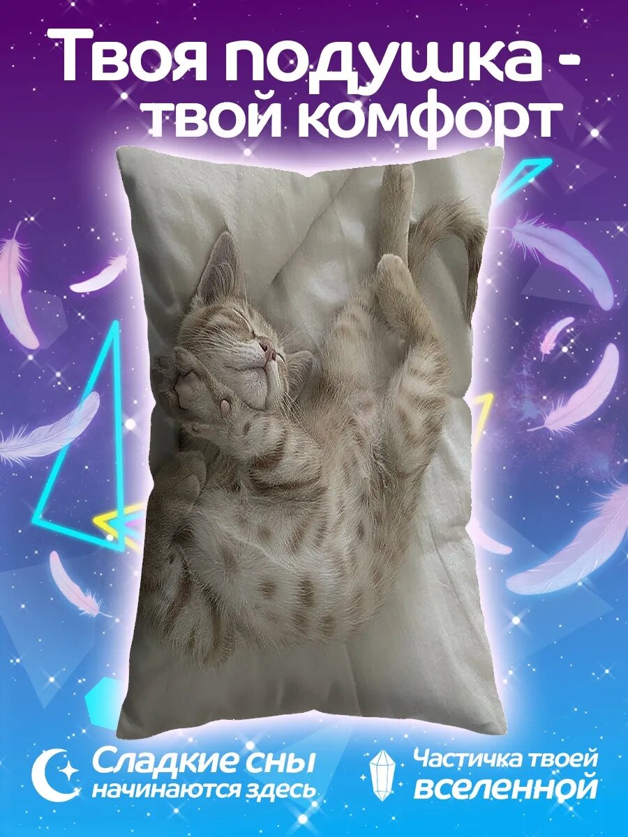 Подушка дакимакура Спящий котенок