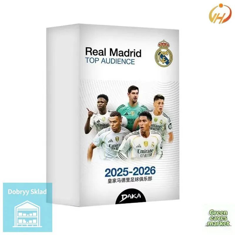 Футбольные карточки DAKA 25-26 (Реал Мадрид, Real Madrid Club de Ftbo), коллекционные, TOP AUDIENCE