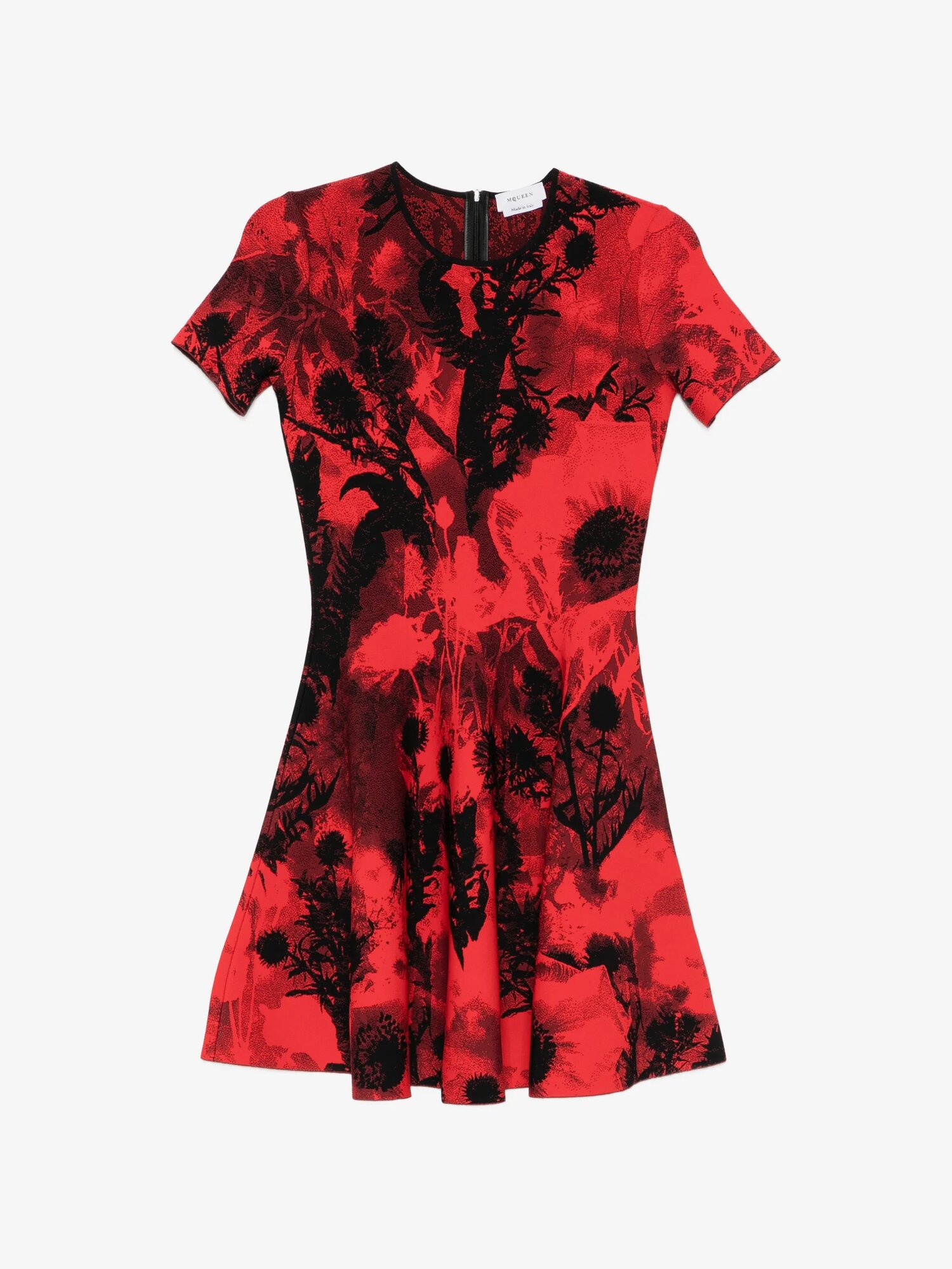 Платье Crew-neck flared-hem mini dress