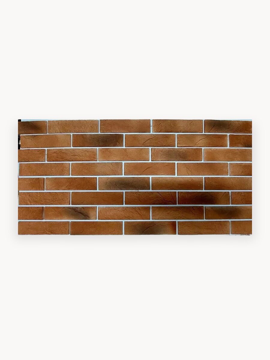 Облицовочные кирпичи рыжие КамниПроУфа, для внутренней отделки, рельефные, набор 58 штук