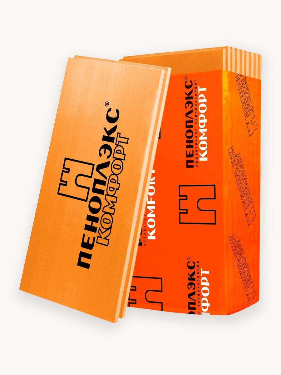 Экструдированный пенополистирол (XPS) пеноплэкс Комфорт 118.5х58.5см 50мм 50 мм 7 листов 118.5 см 58.5 см