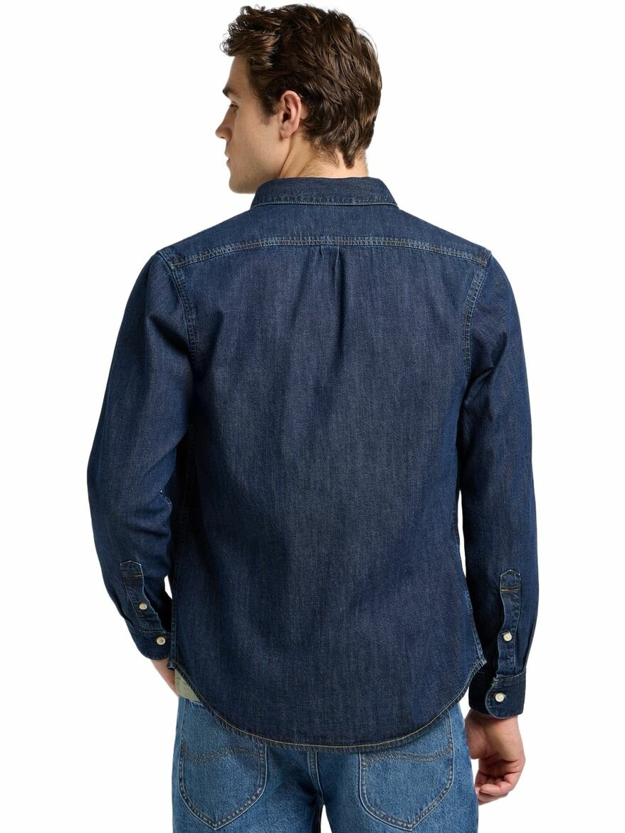 Рубашка Lee Men Button Down Shirt, размер S, синий — фото 1