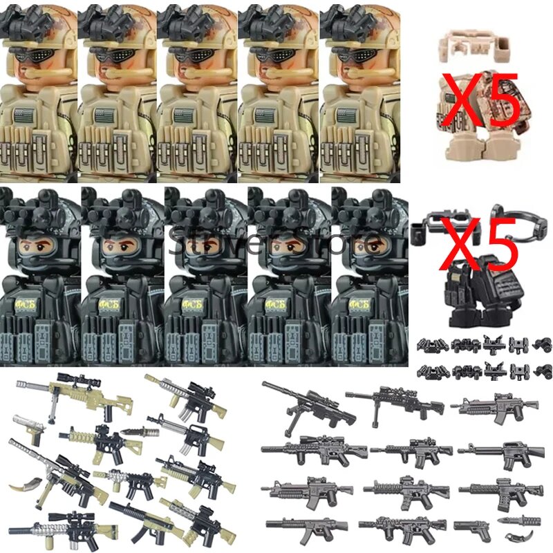 Военные фигурки ALPHA-SEAL-10PCS, 10 шт.