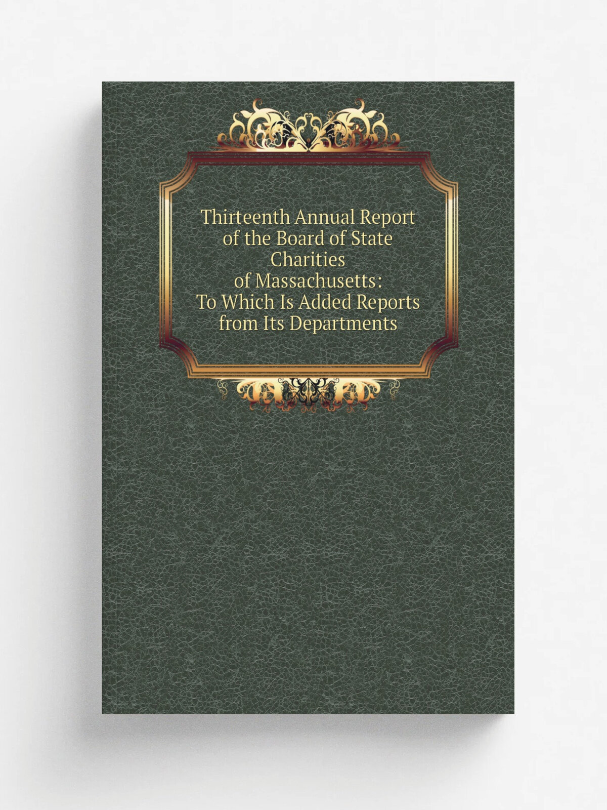 Thirteenth Annual Report of the Board of State Charities of Massachusetts: To Which Is Added Reports from Its Departments