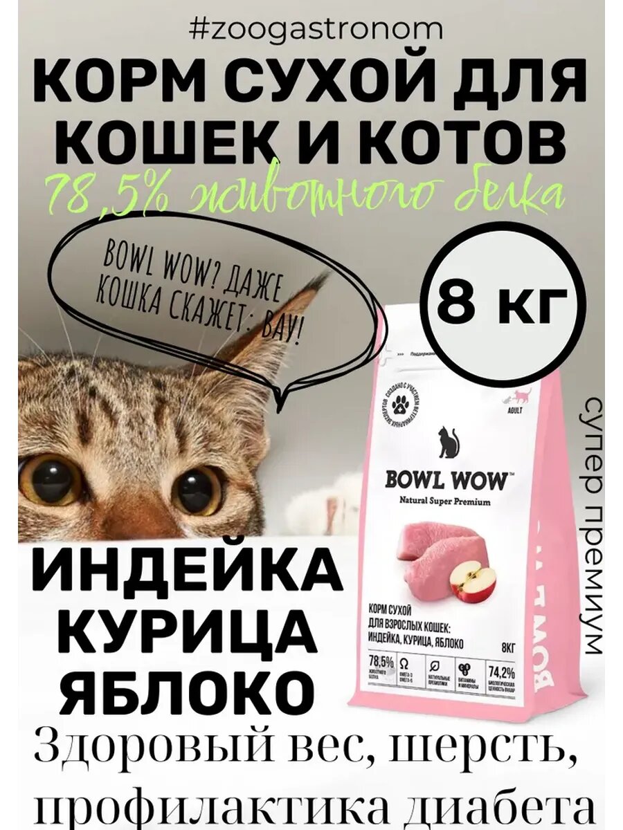 Корм сухой для кошек профилактика диабета, контроль веса 8 кг