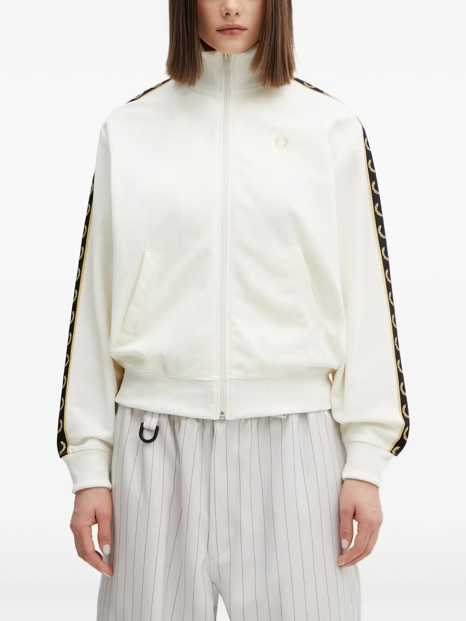Куртка FRED PERRY Logo-embroidered zip-up track jacket