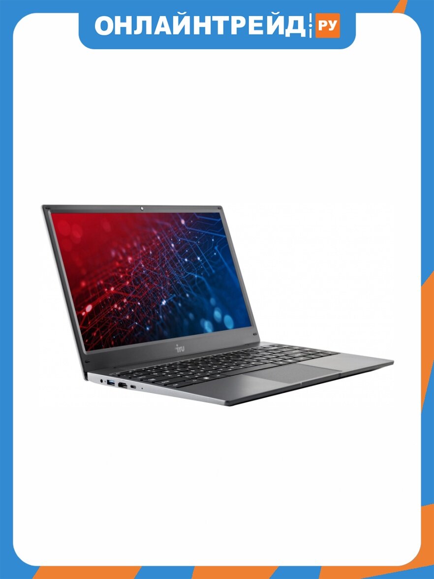 Ноутбук Iru Tactio 14ALH 14" FHD IPS 60Hz 250nits i3-1215U(1.2ГГц), 8Гб DDR4, SSD 256Гб, UHDG, CR(SD), FreeDOS, Grey (2058897)