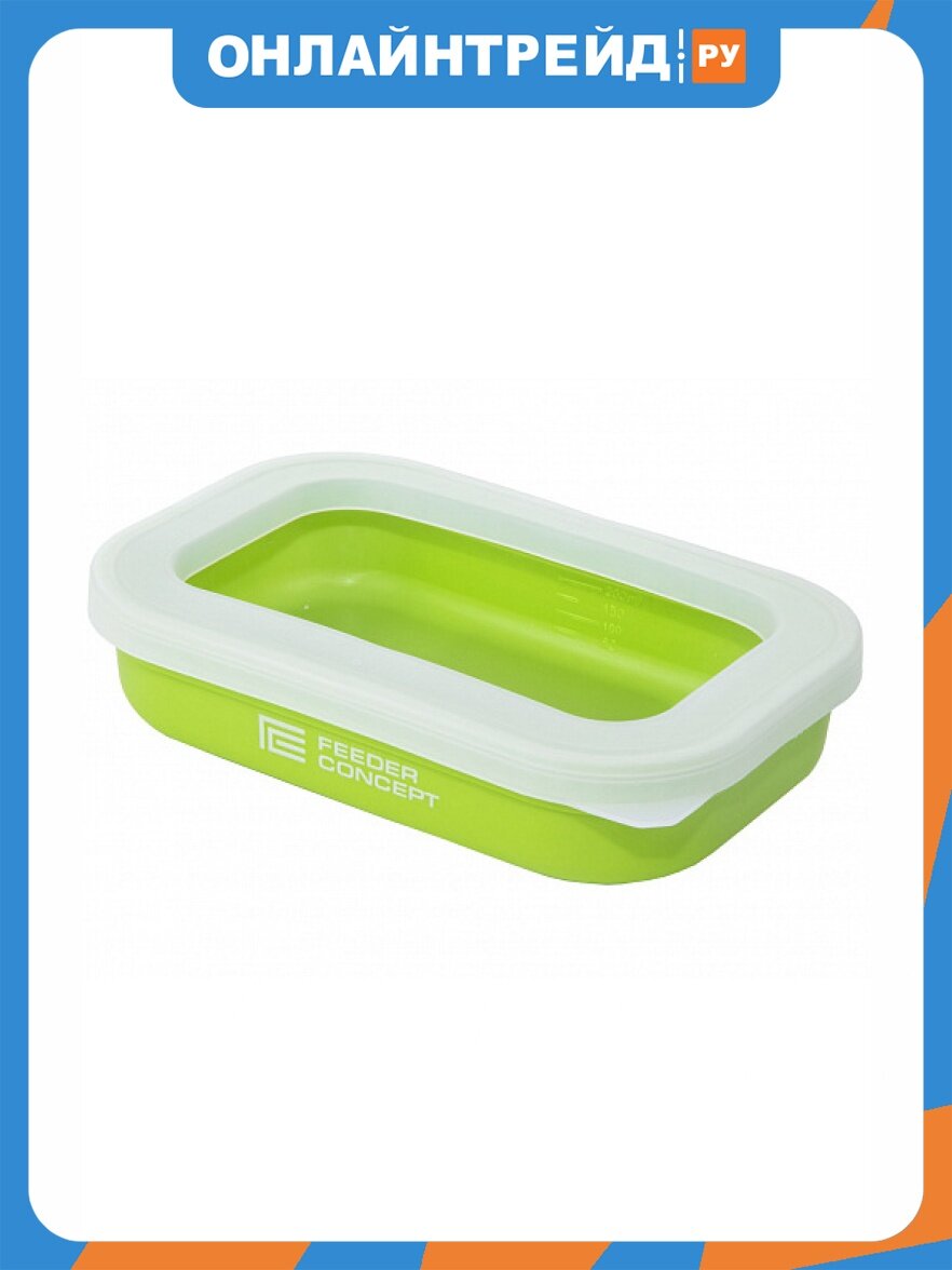 Коробка рыболовная Feeder Concept FC BAIT BOX WITH OPEN LID р. S для наживки с крышкой 155х100х35мм (0.3л)