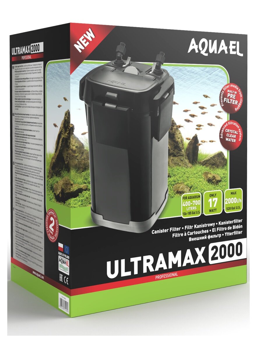 Внешний фильтр Aquael ULTRAMAX 2000 для аквариума 400 - 700 л (2000 л/ч)