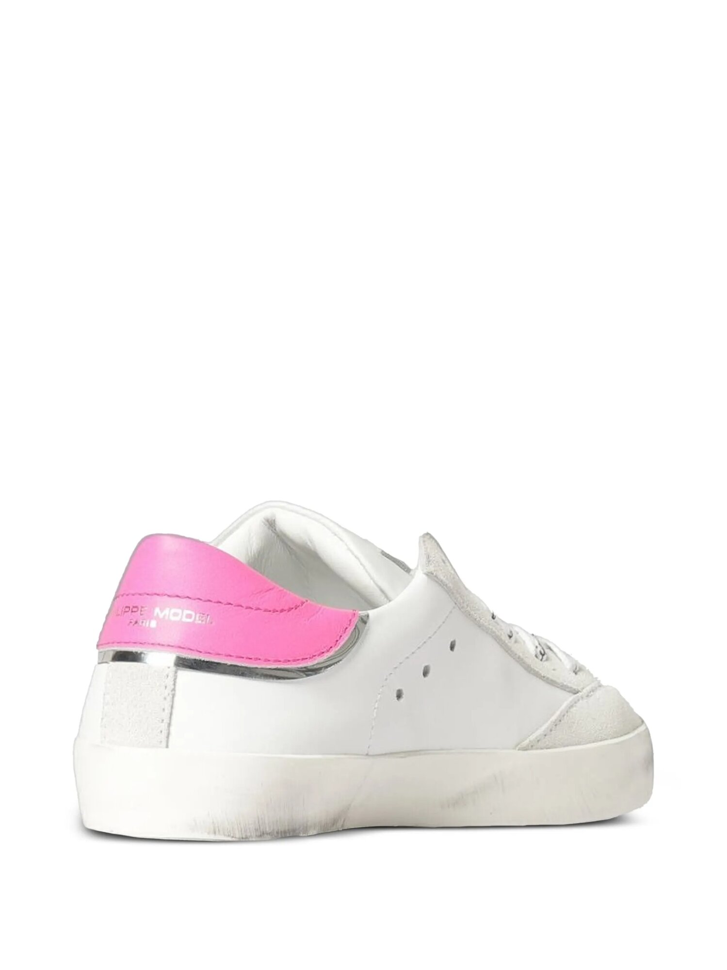 Кроссовки Philippe Model Prsx distressed-effect logo-patch sneakers, размер 39, бежевый/белый — фото 1