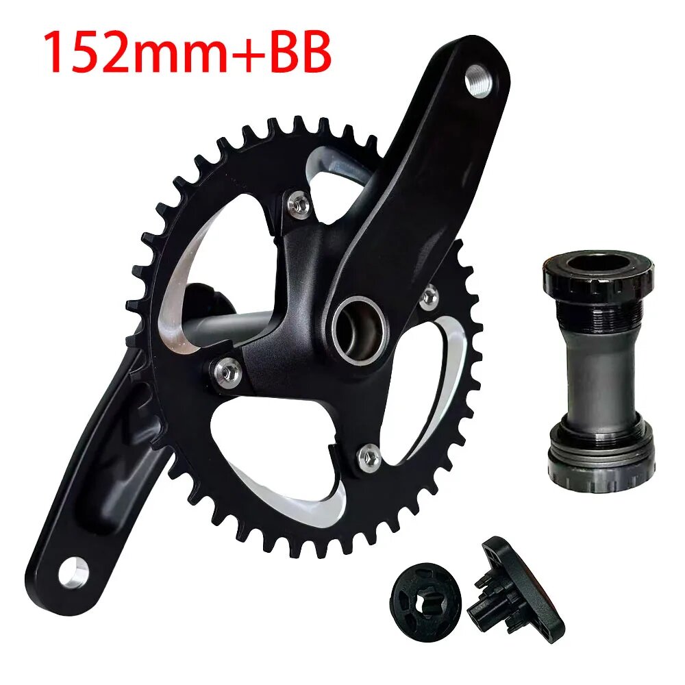 GANOPPER Детские шатуны MTB алюминиевые 104BCD 42T, 152mm Crankset BB