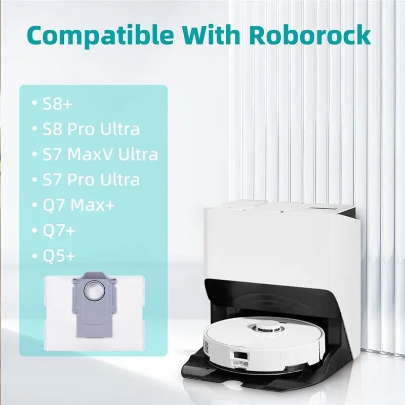Пылесборники для самоочищающейся док-станции Roborock S8+/S8 Pro Ultra Vacuum, B (нетканый материал) 8 * Мешки для пыли