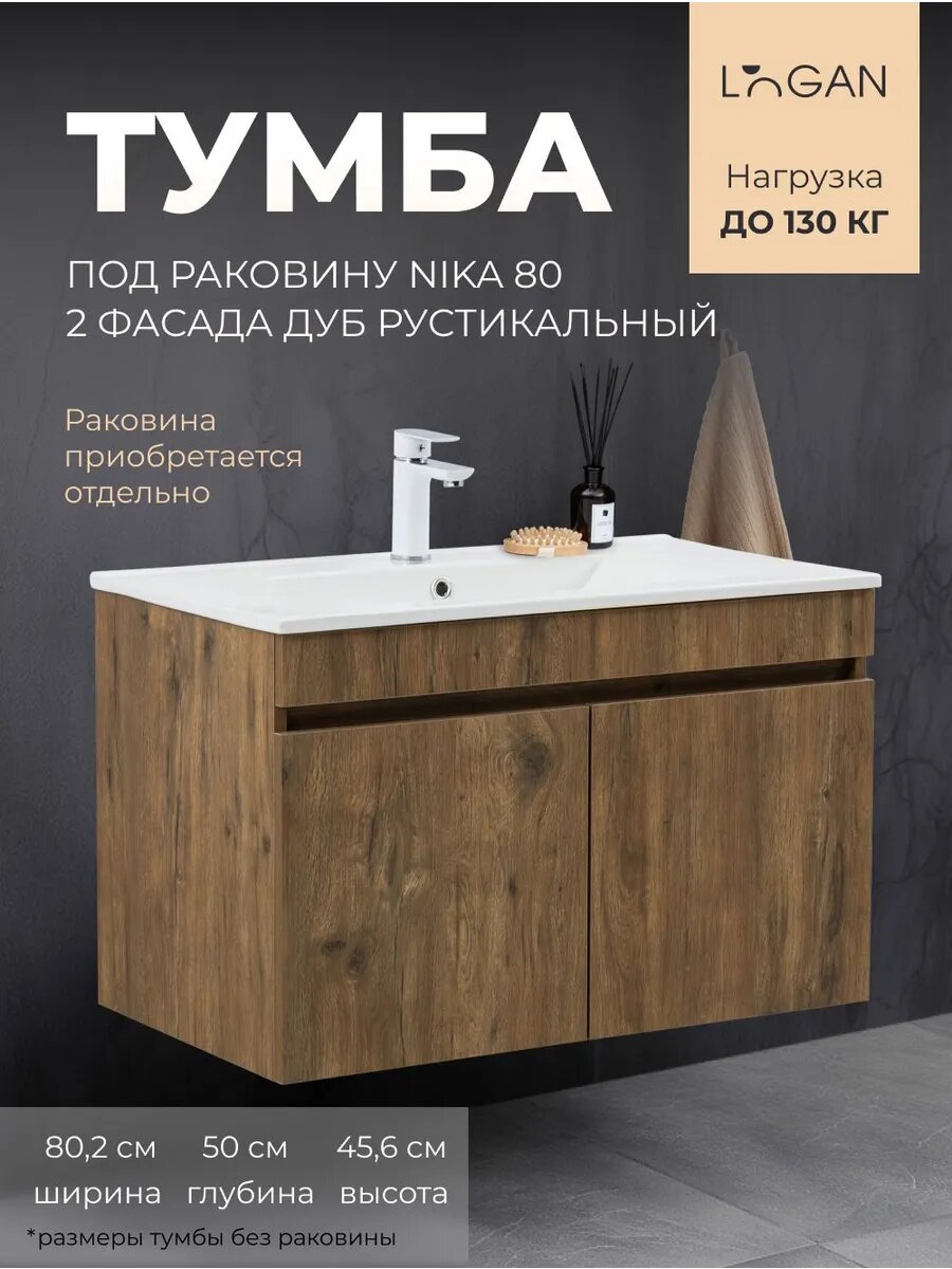 Тумба под раковину в ванную NIKA 80 см