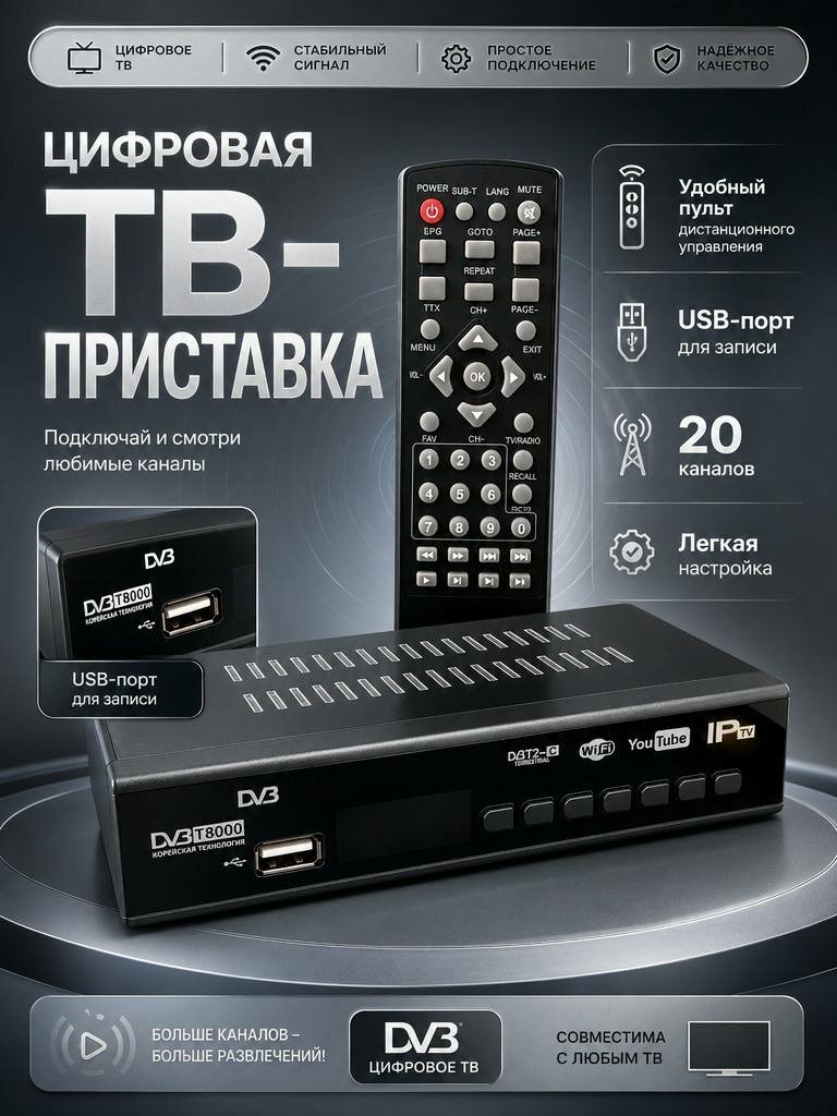 Тв приставка цифровая 20 каналов