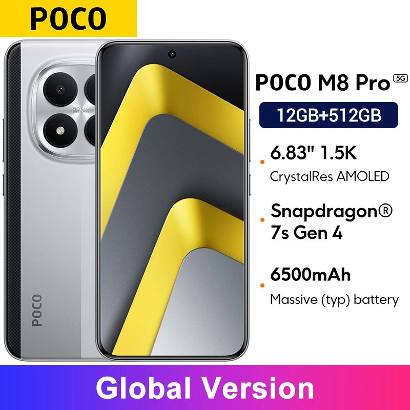 Смартфон Poco M8 Pro, 12/512ГБ, global