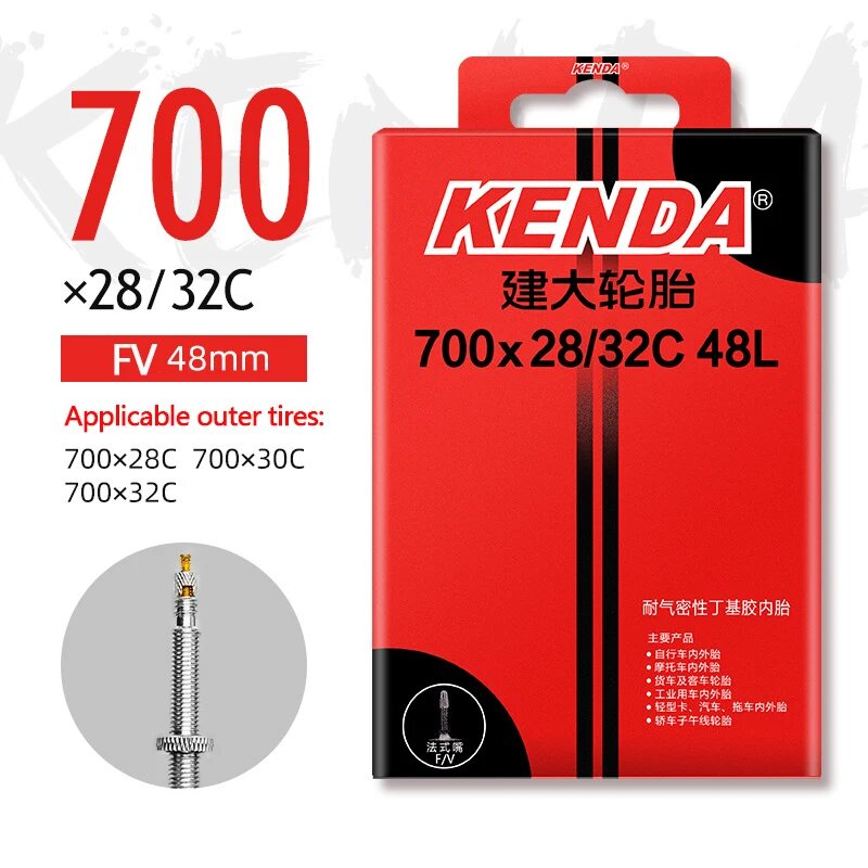 KENDA Внутренняя велотрубка 700C Бутилкаучук 700-28-32C-FV48L