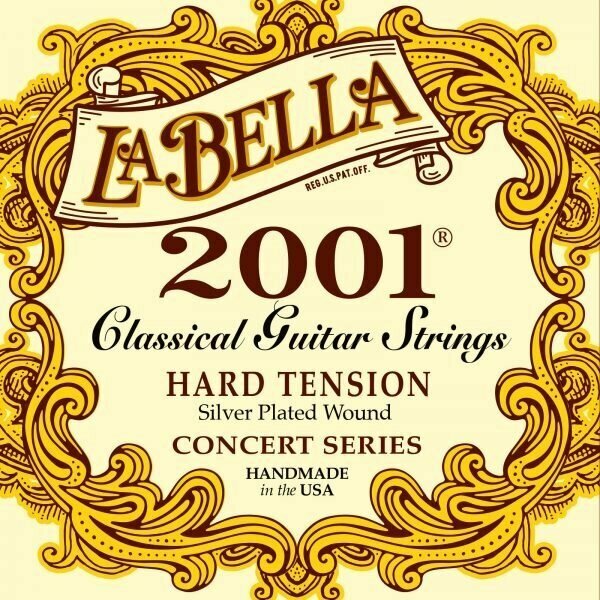 La Bella 2001H Hard 2001 Hard Комплект струн для классической гитары, сильное натяжение, посеребр.