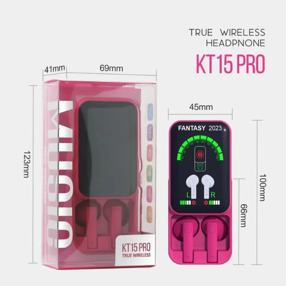 Беспроводные наушники KT15 Pro Розовый, Red
