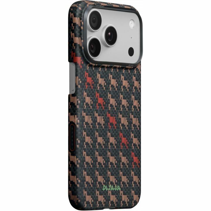 Чехол Pitaka Ultra-Slim Case Happiness Rides для iPhone 17 Pro, (Ebon Kylin) Черно-коричневый HR1707P