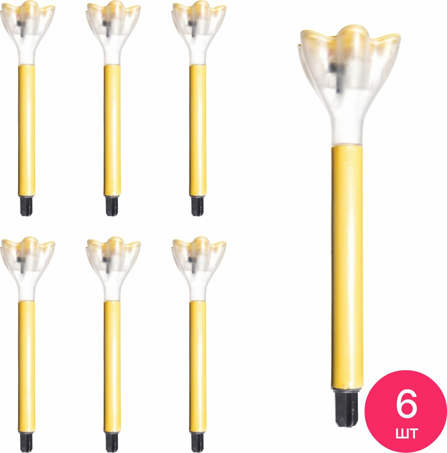 Уличный светильник Uniel / Юниэль USL-C-419/PT305 Yellow crocus грунтовый с встроенным аккумулятором и солнечной панелью, 305x60х60мм, голубой, IP44, 10624 / садовое освещение (комплект из 6 шт)