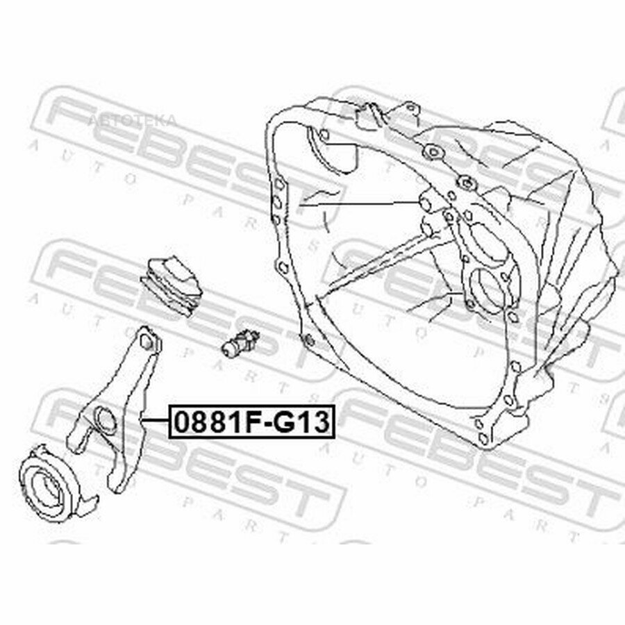Вилка сцепления SUBARU FORESTER 96-19 LEGASY 93-19 0881F-G13 FEBEST 0881FG13