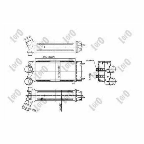 Интеркулер CITROEN BERLINGO (B9) (08-) 1.6 BlueHDI, C4 (LA, LC) (04-) 1.6 HDI, 3008 (09-) 1.2 THP, 3 LORO 0090180010