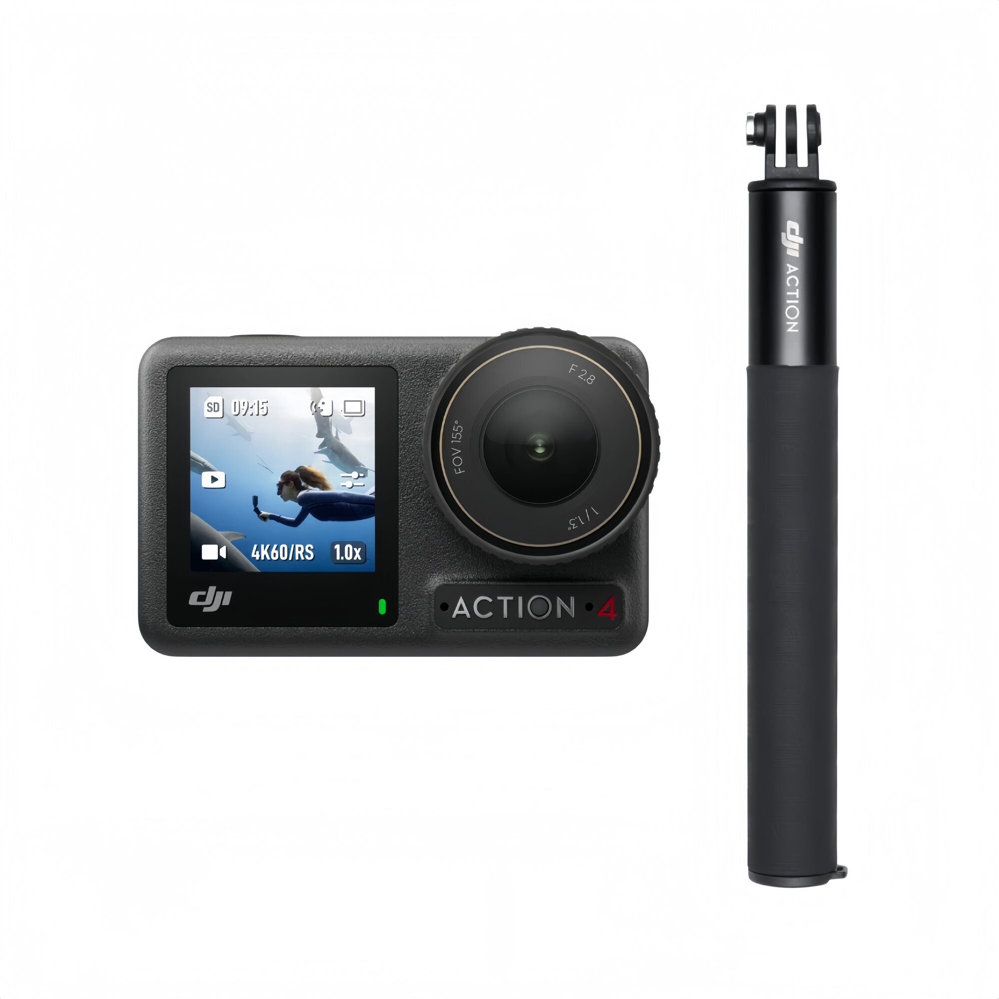 Экшн-камера DJI Osmo Action 4 Skiing Combo，Black 4К/120 кадр/с UHD 4K, 155°