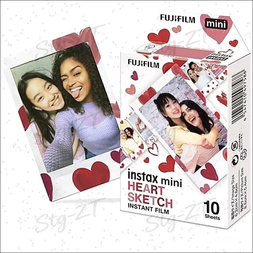 Картриджи Instax Mini HEART SKETCH, 10 снимков